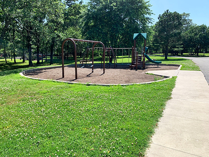 Even Mother Nature understands the need for a playground. Kids can swing and slide while parents recover from that "I'm not as young as I thought" hike.