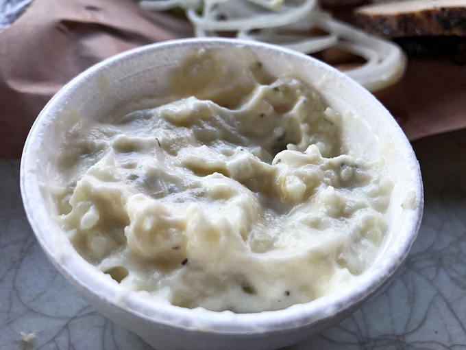 Potato salad so creamy it could make your grandmother jealous and your cardiologist concerned in equal measure.