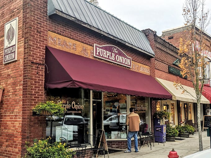 The Purple Onion isn't just a restaurant &ndash; it's Saluda's living room, where farm-to-table isn't a trend but a neighborly tradition.
