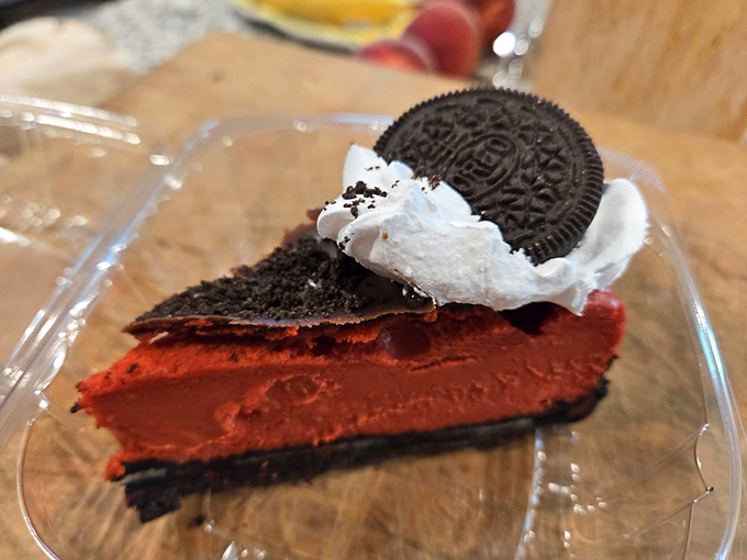 Red velvet cheesecake with an Oreo crown &ndash; proof that some royal marriages are indeed made in heaven.
