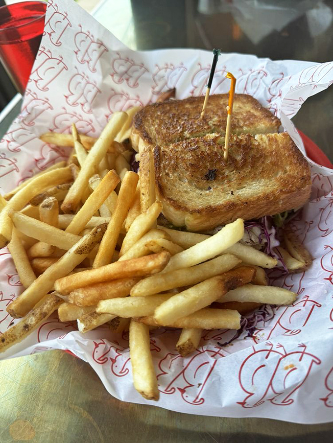 The rotisserie chicken sandwich proves that not everything needs to be fried to be fantastic. Though let's be honest&mdash;those fries are stealing the show.