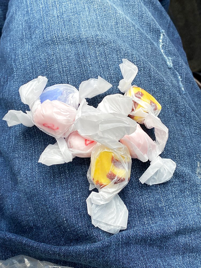 Individually wrapped pieces of joy await their forever homes in these pristine bins&mdash;a colorful, edible United Nations of flavor diplomacy.