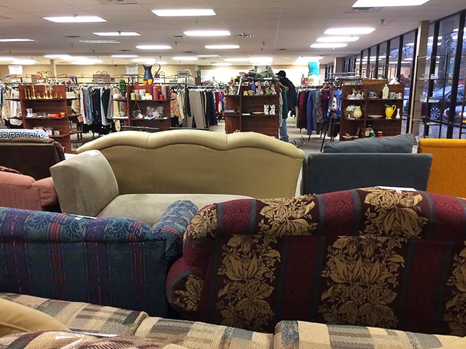 Racks upon racks of potential wardrobe revivals. The thrill of the hunt is real, and somewhere in there is your next favorite shirt.