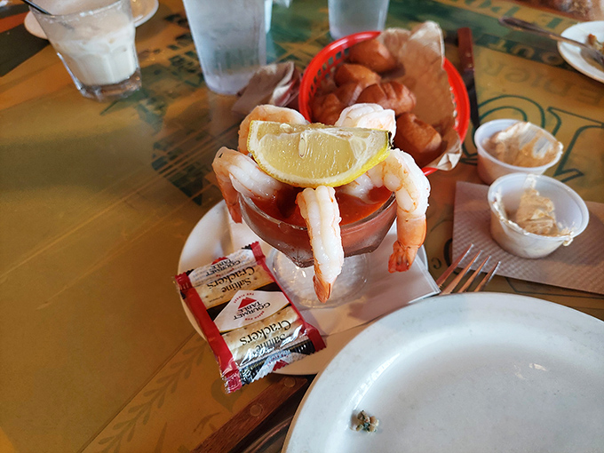 Shrimp cocktail: the little black dress of appetizers. Classic, elegant, and always appropriate, especially with that lemon wedge fascinator.