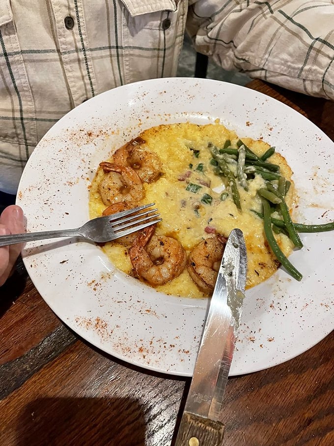 Shrimp and grits: where Gulf Coast treasures meet Southern comfort in a creamy, dreamy sea of satisfaction.