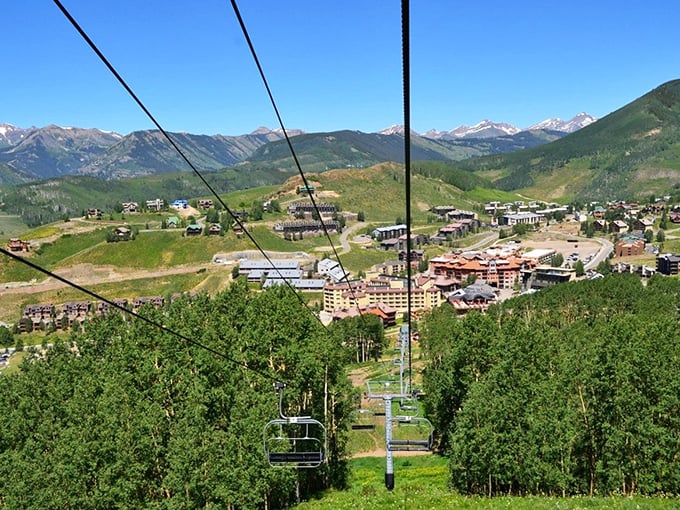 The Silver Queen Express offers a bird's-eye perspective of paradise. Summer chairlift rides reveal the resort's emerald transformation.
