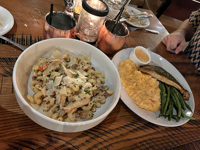 A pasta party and fish fiesta on one table! This spread is more diverse than a 1990s sitcom cast, and twice as satisfying.