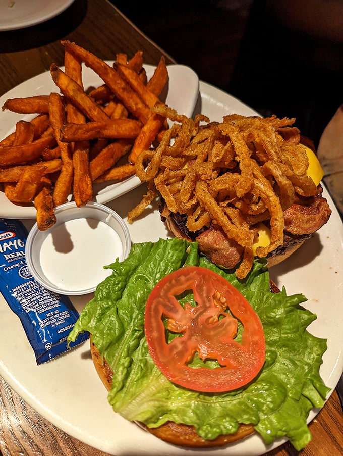 The sweet potato fries arrive looking like glistening amber jewels&mdash;crisped to perfection and demanding their moment in the spotlight.