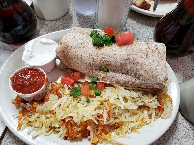 The breakfast burrito&mdash;where hash browns, eggs, and morning dreams unite in a tortilla wrap that doubles as an edible hug.