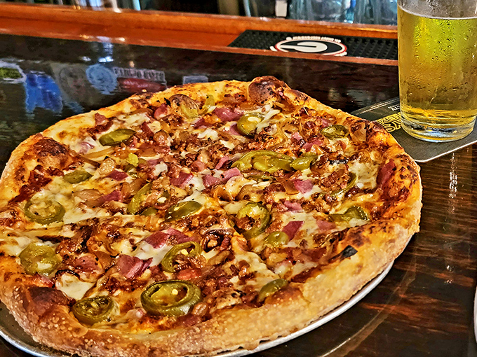 When pepperoni meets jalape&ntilde;os, magic happens. This spicy piglet has enough kick to wake up your taste buds from their Georgian slumber.
