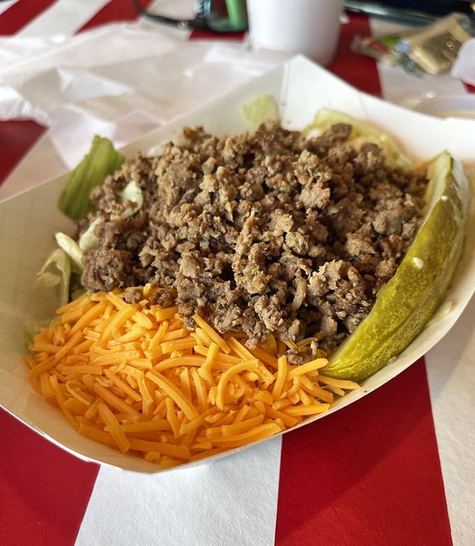 A protein-packed salad that doesn't feel like punishment. That pile of seasoned steak makes eating greens feel like cheating the system.