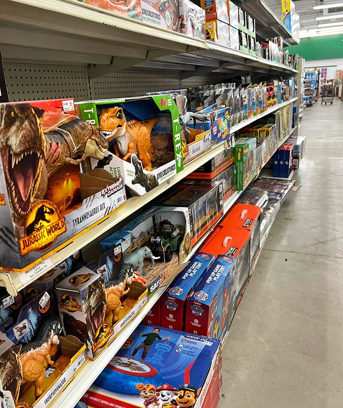Jurassic World meets Paw Patrol in the toy aisle. Parents beware: resistance to those pleading eyes will be futile.