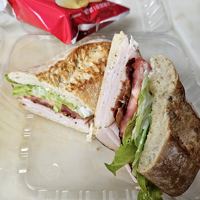 A club sandwich that doesn't need a membership fee. Three layers of bread creating the perfect infrastructure for turkey, bacon, and all the fixings.