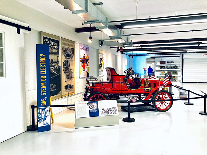 This gleaming red beauty isn't just a car—it's a time machine with wheels. The museum's displays tell the story of America's love affair with the automobile.