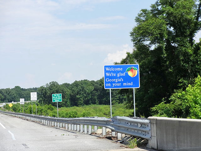 "Welcome to Georgia"&mdash;three words that promise peaches, politeness, and the peculiar pleasure of Southern hospitality just beyond the state line.
