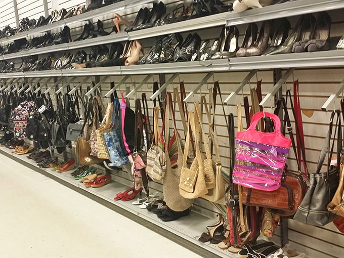 Handbag heaven meets shoe paradise. The accessory section at 2nd Ave is where fashion dreams and budget realities find perfect harmony. 
