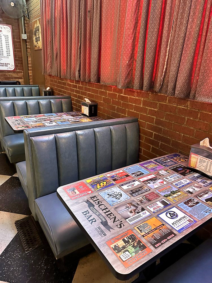 These vintage booths have witnessed more food epiphanies than a cooking show judge. The tabletops tell stories through decades of satisfied diners.
