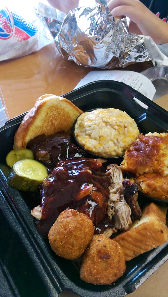 The barbecue equivalent of a greatest hits album&mdash;tender meats and golden sides sharing a tray like old friends at a reunion.
