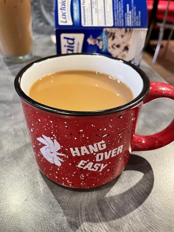 Their signature red mug doesn't just hold coffee&mdash;it cradles liquid motivation in a vessel that says, "Yes, you can adult today, but first, caffeine."