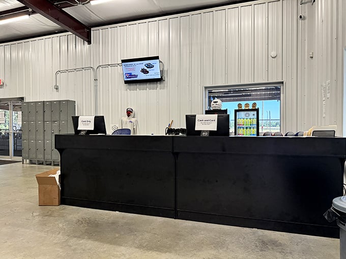 Command central, where racing dreams begin. Behind this counter, they've heard every "I could've gone pro" story imaginable.