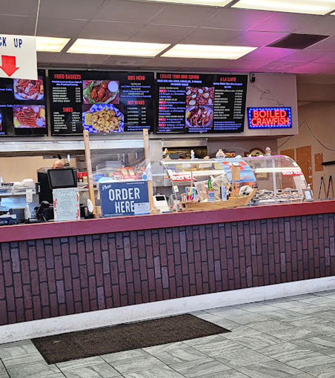 The ordering counter&mdash;where dreams begin and hunger ends&mdash;showcases a digital menu of seafood possibilities that would make Neptune jealous.