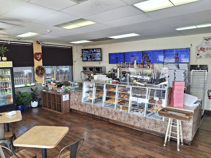 The counter view at BJ Cinnamon&mdash;where dreams come true and diets go to die with glorious, delicious abandon.