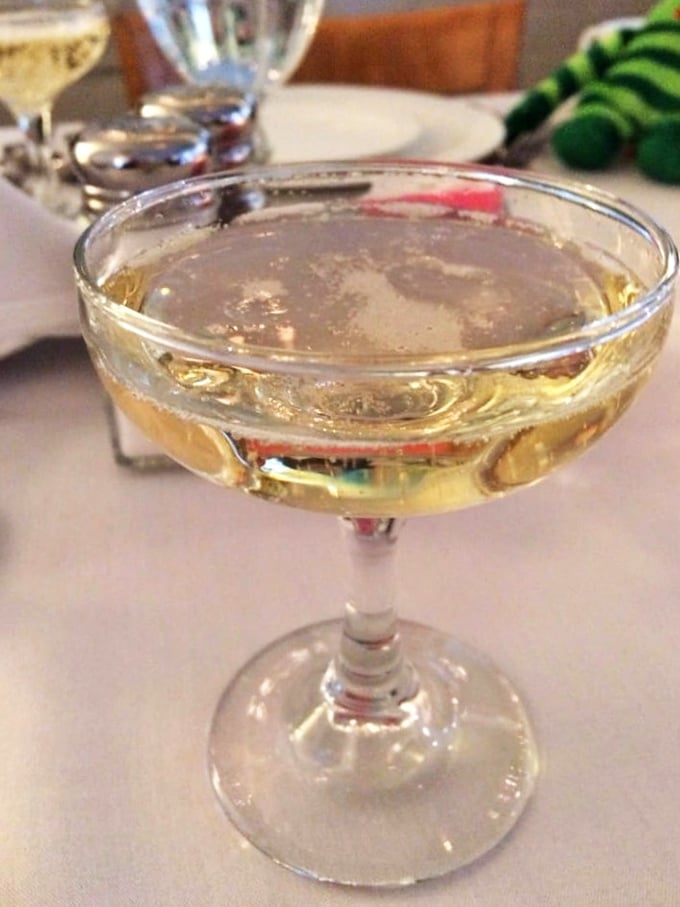 A champagne coupe filled with liquid sunshine&mdash;the perfect companion for celebrating the fact that you found this hidden gem.