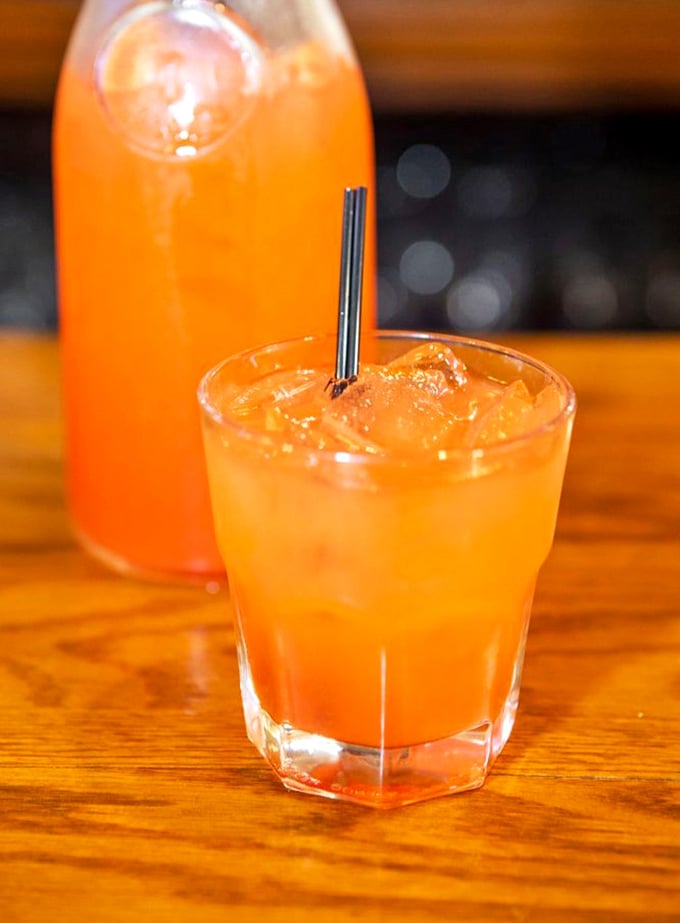 This sunset-in-a-glass cocktail doesn't need a fancy name or imported ingredients to transport you somewhere more expensive than Missouri.