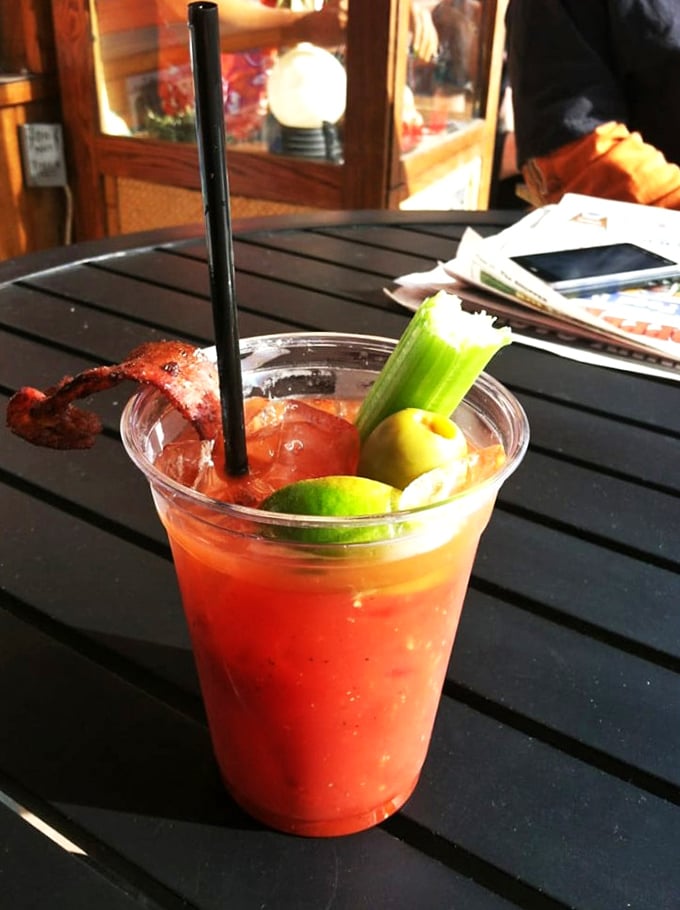 The Bloody Mary that launched a thousand weekend recoveries. Garnished with enough vegetables to count as a serving of produce.