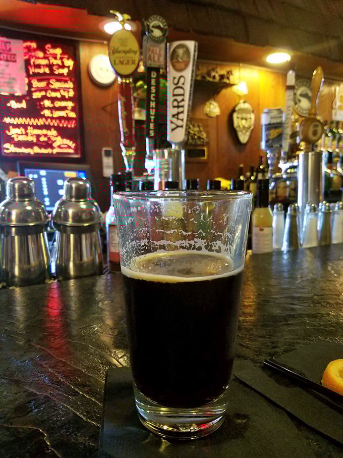 In a world of flashy cocktails, sometimes a perfectly poured stout is the quiet hero we need. Note the lacing&mdash;that's craftsmanship in a glass.