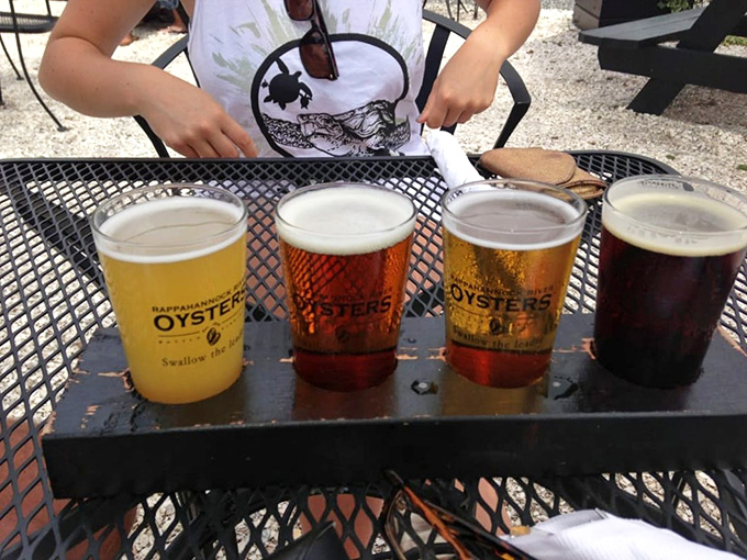 A flight of local brews that pairs with oysters like Sinatra with a microphone. Each glass tells a different story about Virginia's craft beer renaissance.