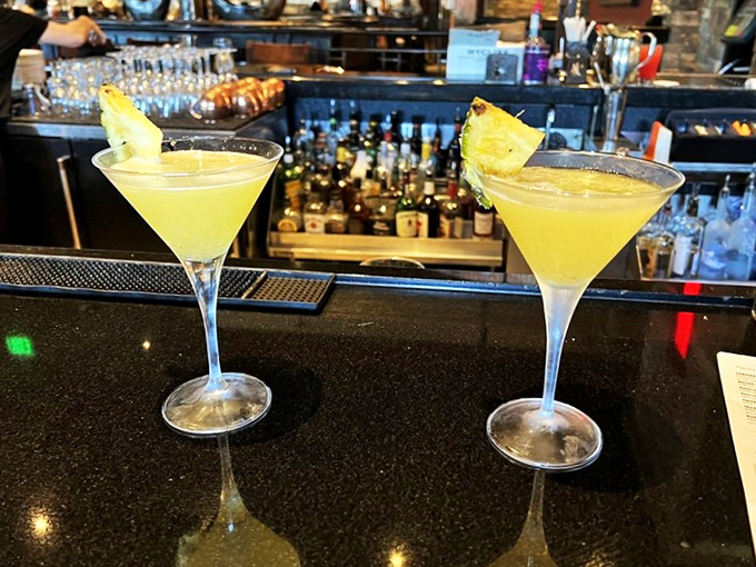 Two sunshine-colored cocktails ready to turn "I really shouldn't" into "I'll definitely have another" faster than you can say cheers.