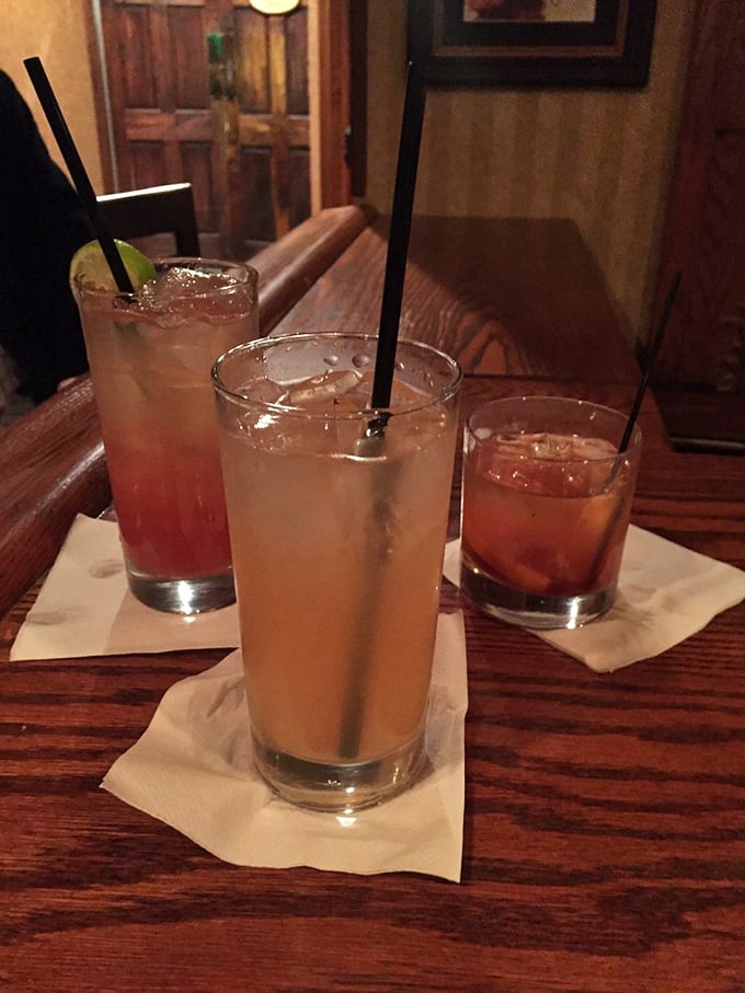 Three glasses of liquid therapy after a long week. Cocktails at Frogtown aren't just drinks&mdash;they're conversation starters with ice.