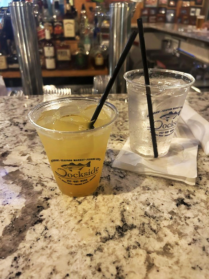 Nothing complements seafood like these signature drinks in branded cups&mdash;liquid sunshine that tastes like vacation, even on a Tuesday.