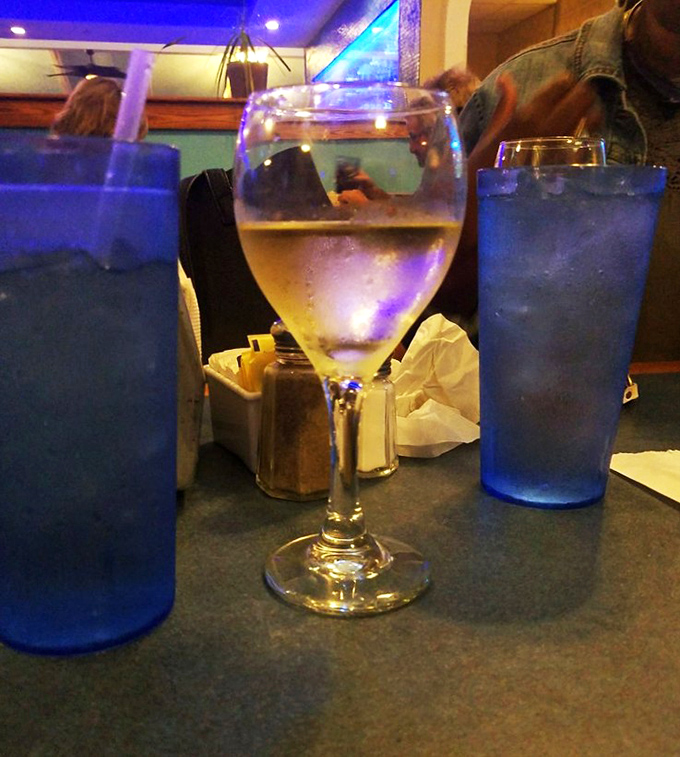 The kind of unpretentious table setting that says, "We spent our money on quality ingredients, not fancy stemware."