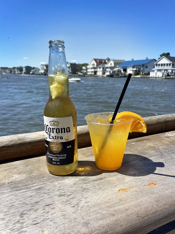 Waterfront libations that taste like vacation. Nothing says "I've escaped real life" like cold drinks with a view of bobbing boats.