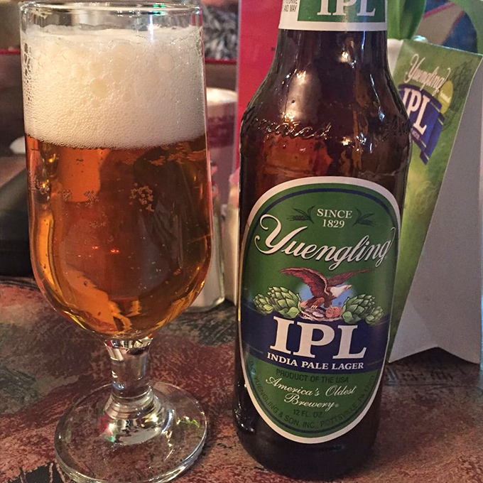 A cold Yuengling IPL, brewed just down the road in Pottsville since 1829, is the perfect companion to hearty Pennsylvania Dutch fare.