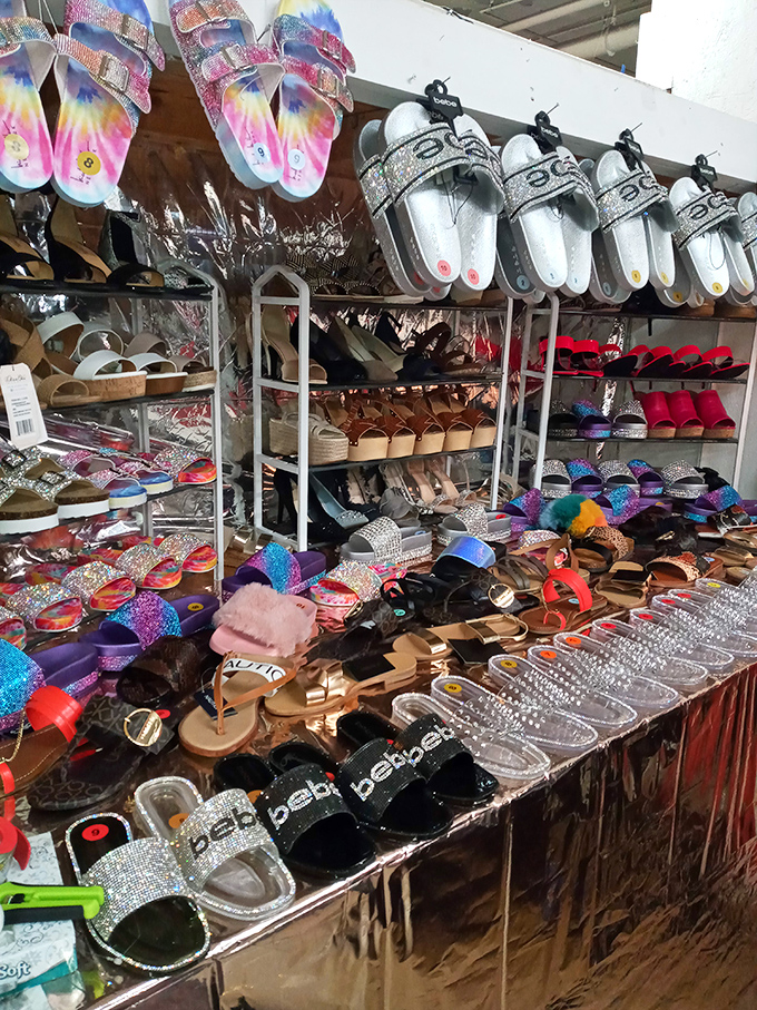 A glittering sea of footwear possibilities &ndash; because somewhere in this treasure trove of slides and sandals is your perfect summer companion.