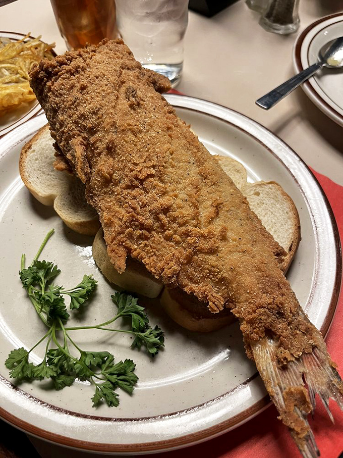 Golden-battered fish&mdash;crispy on the outside, flaky within&mdash;perched atop slices of white bread, a Midwestern tradition that defies fancy food trends.