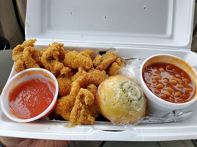 A seafood feast that demands to be savored! Plump shrimp in their golden armor, ready to be dipped in that tangy sauce.