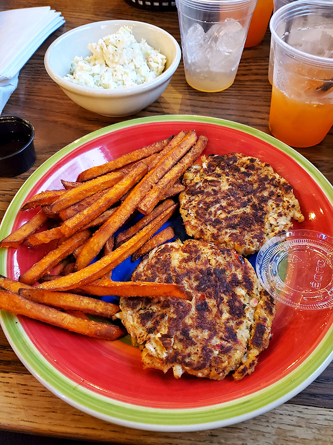 Sweet potato fries and crab cakes&mdash;proof that some of life's best relationships are the unexpected ones.