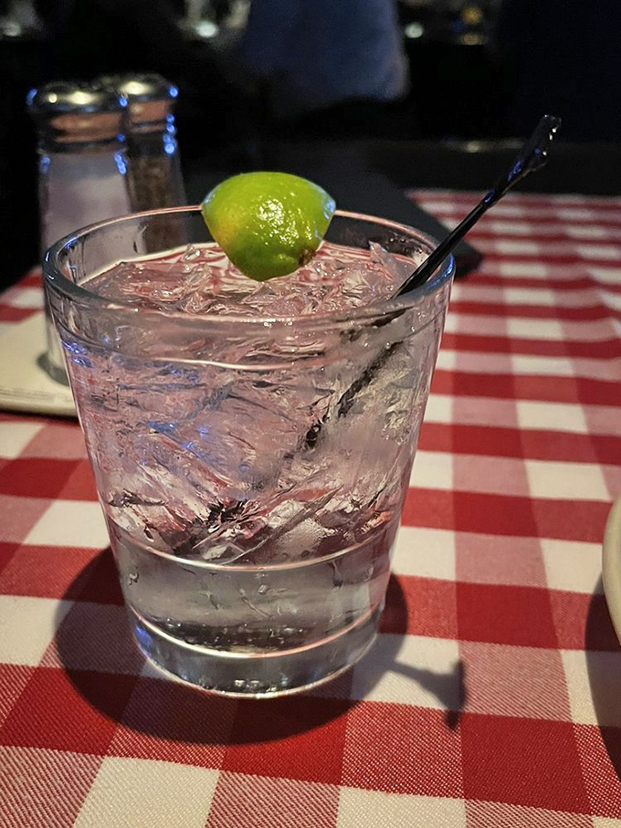 Clear as crystal and cool as a cucumber! This gin and tonic is the perfect sidekick for your steak adventure, with a lime wedge playing wingman.