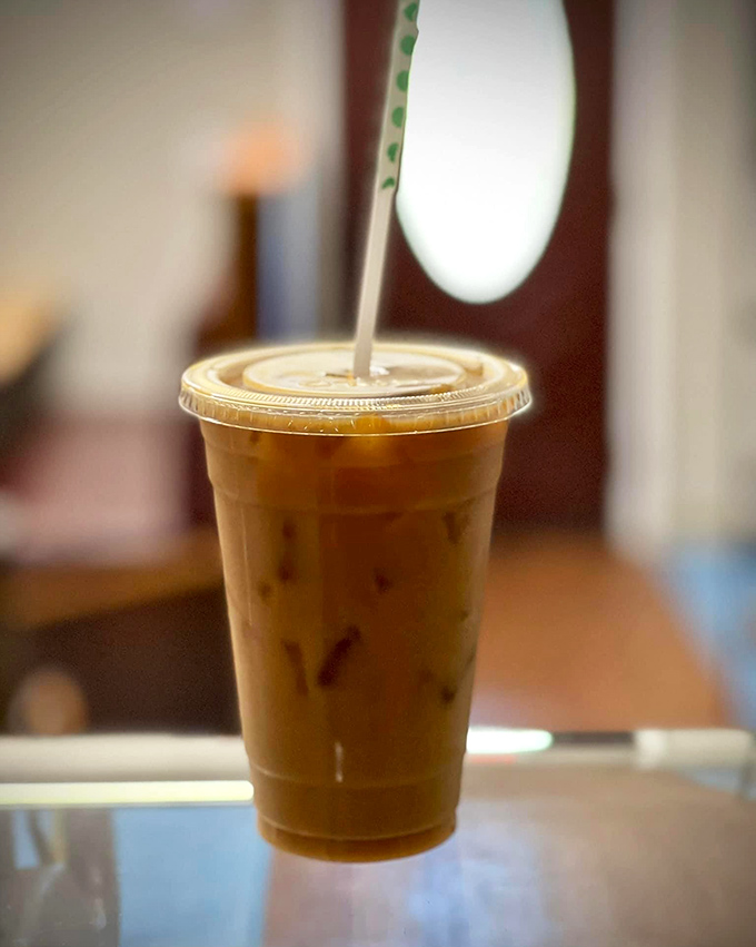 Java junkies, rejoice! This iced coffee looks so smooth and inviting, it might just make you forget about Florida's heat for a moment.