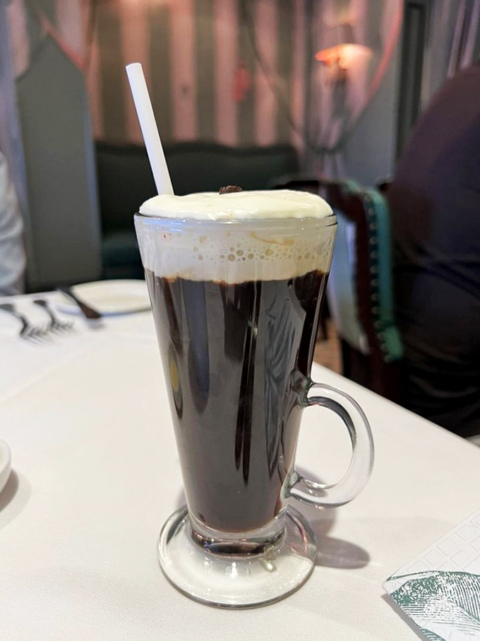 Irish Coffee served tall and proud&mdash;the liquid equivalent of a warm hug from a relative who knows you've had a long day.
