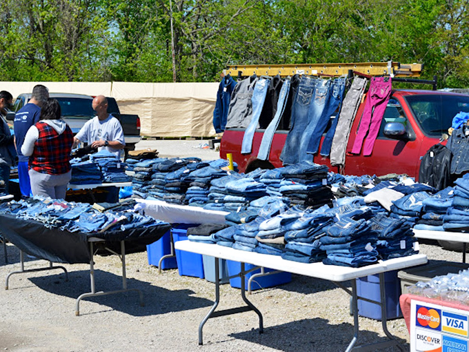 Denim as far as the eye can see. If these jeans could talk, they'd tell tales of fashion eras gone by.
