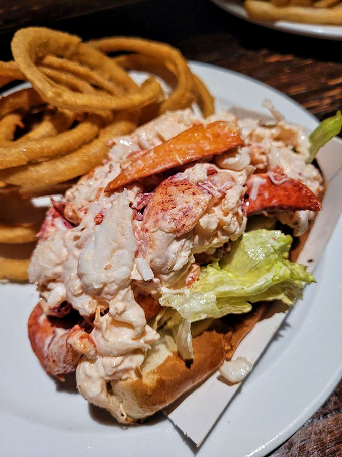 The legendary lobster roll – a monument to seafood excess that makes you question why you'd ever order anything else at a seafood joint.