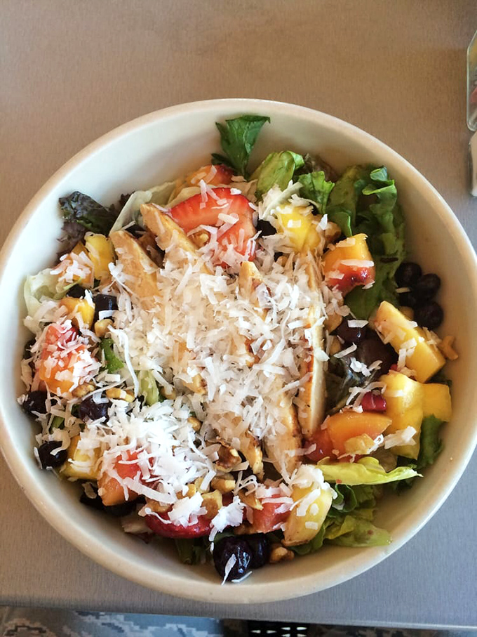 This isn't just a salad&mdash;it's a vacation in a bowl. Fresh ingredients topped with a snowfall of coconut that somehow makes vegetables exciting.