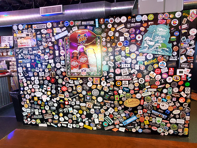 Step into a kaleidoscope of gaming glory where string lights, arcade cabinets, and skee-ball create the perfect adult playground atmosphere.