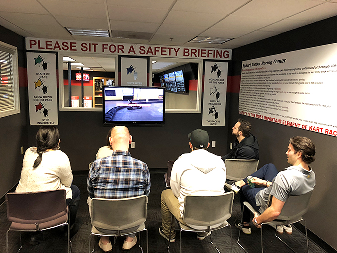 Please sit for a safety briefing – the last moment of calm before the storm of competitive spirit takes over.