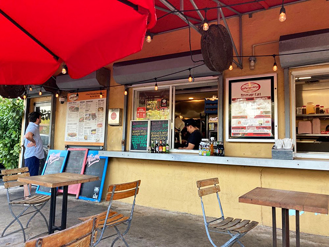 Dogma Grill's outdoor counter service creates the perfect setting for Miami's version of street food sophistication &ndash; hot dogs with a view.